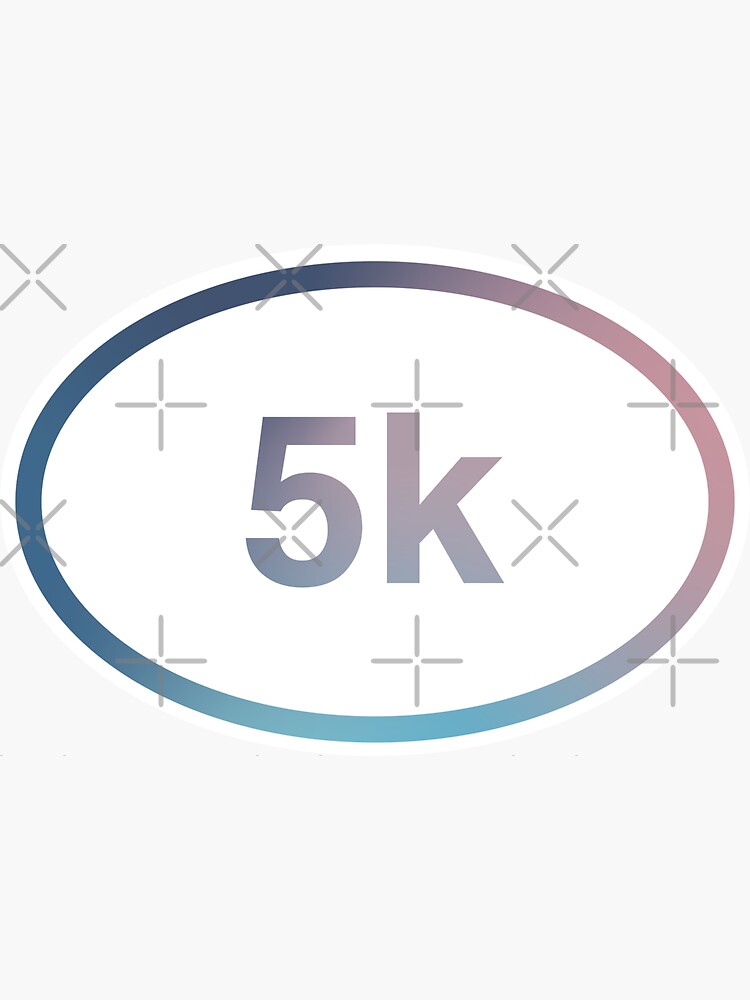 "5k Running Race Distance" Sticker by murialbezanson | Redbubble