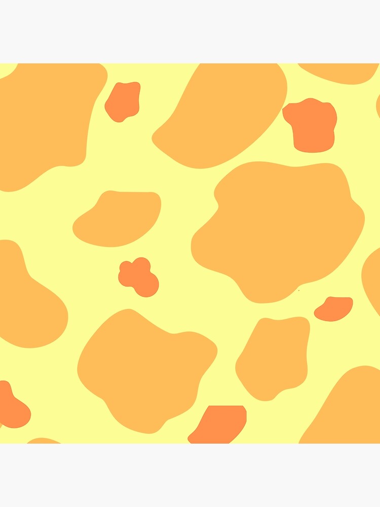 "Pastel Yellow & orange cow print " Poster by cecemakinson | Redbubble