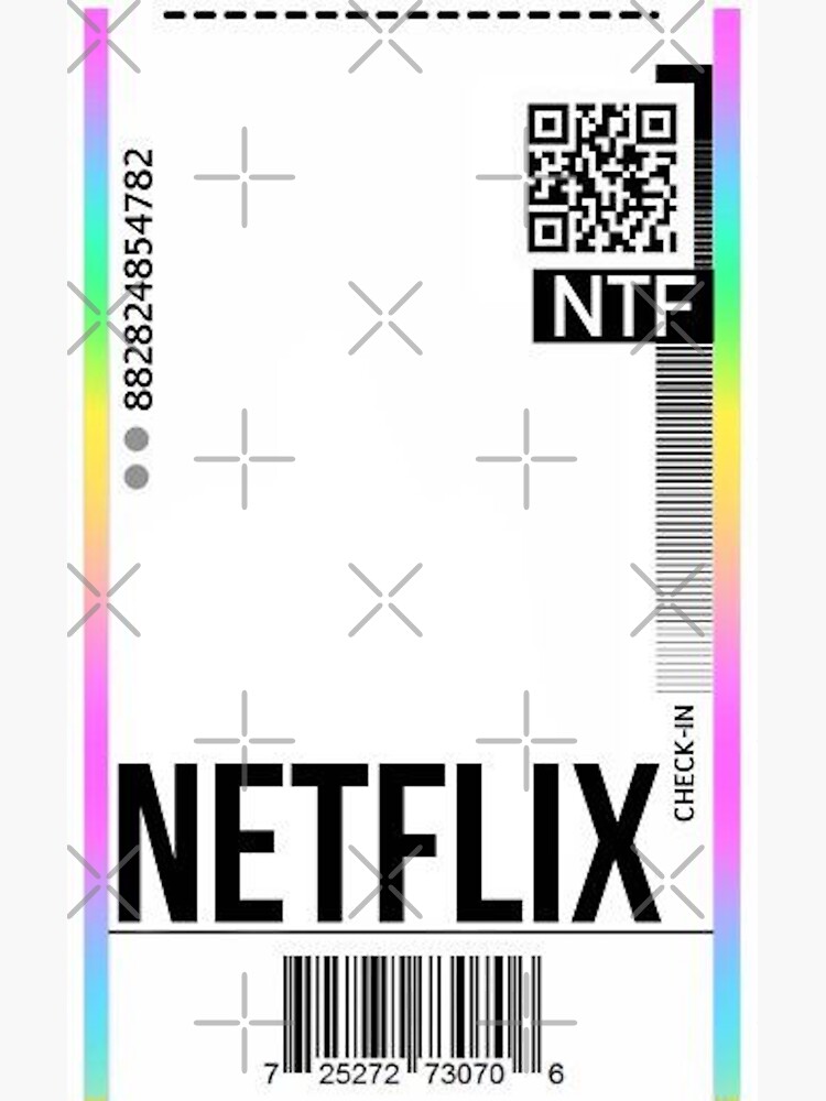 "Netflix Plane Ticket/Boarding Pass Template" Sticker by volkaneeka ...
