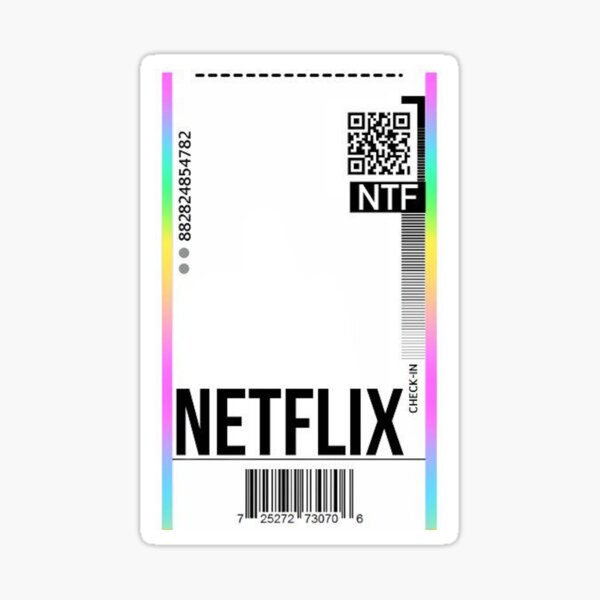 "Netflix Plane Ticket/Boarding Pass Template" Sticker by volkaneeka ...