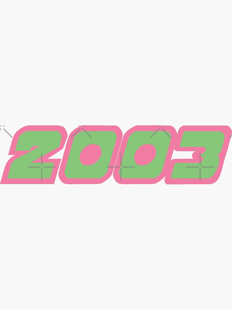 "2003" Sticker for Sale by quinnhealy69 | Redbubble