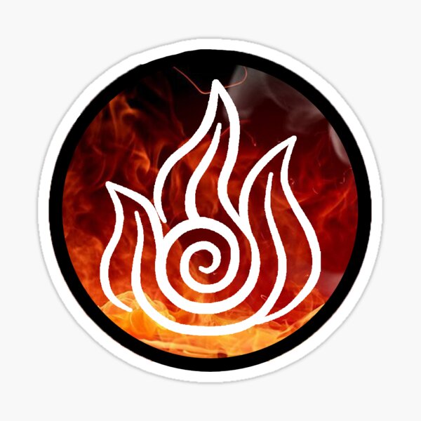 "Firebender Symbol " Sticker for Sale by Lunzer | Redbubble