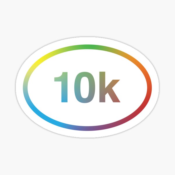 "10k Running Race Distance Rainbow" Sticker for Sale by murialbezanson ...