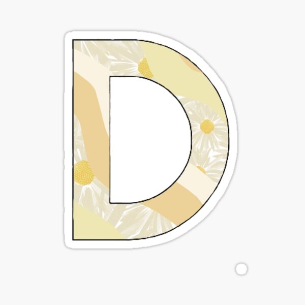 "Letter D" Sticker for Sale by happydoodles3 | Redbubble