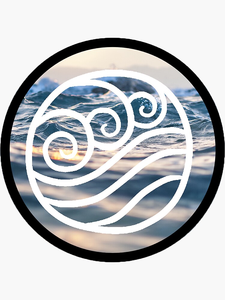 "Waterbender Symbol " Sticker for Sale by Lunzer | Redbubble