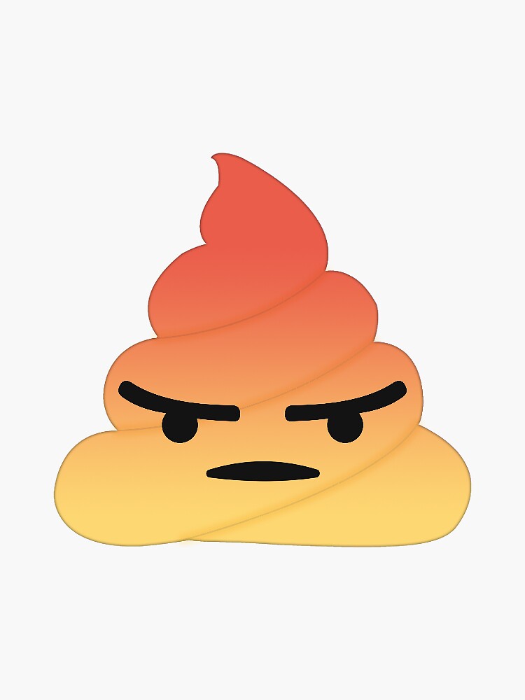 "Angry poop emoji" Sticker by mcaplin | Redbubble