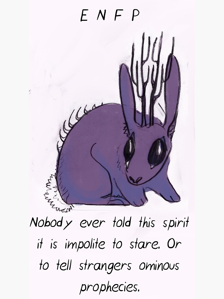 "MBTI GHOSTS AND GHOULS- JACKALOPE MONSTER RABBIT" Poster by ...