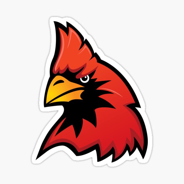 "Cardinal Mascot" Sticker for Sale by DianeLabombarbe | Redbubble