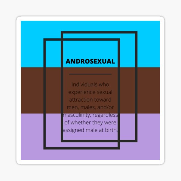 "LQBTQIA+ definition graphic - ANDROSEXUAL" Sticker for Sale by ...
