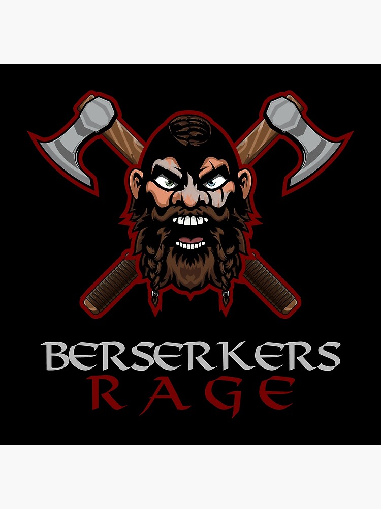 "Berserkers Rage Logo White" Poster for Sale by BerserkersRage | Redbubble