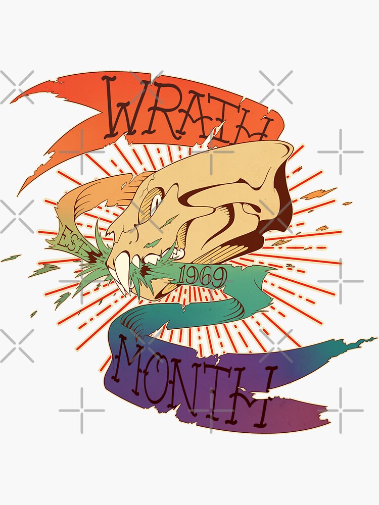 "Wrath Month - Vintage" Sticker by IFOHS | Redbubble