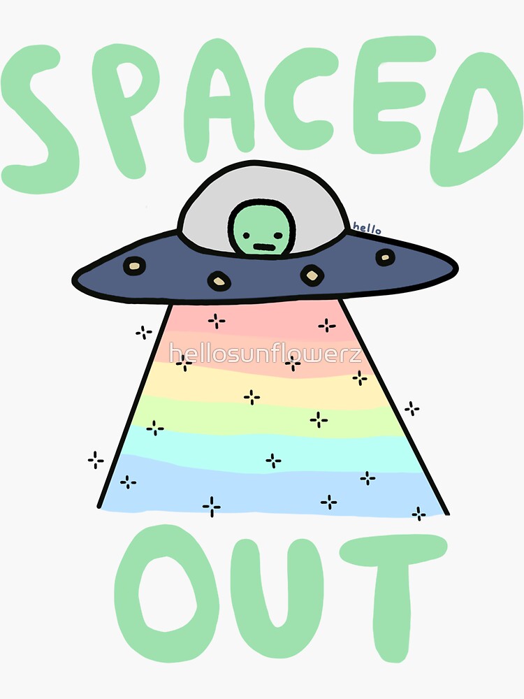 "Spaced Out" Sticker for Sale by hellosunflowerz | Redbubble