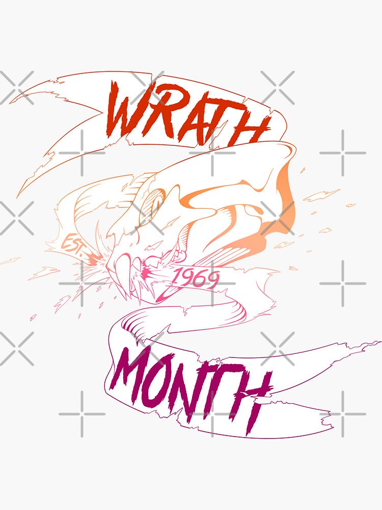 "Wrath Month - Lesbian Pride" Sticker by IFOHS | Redbubble