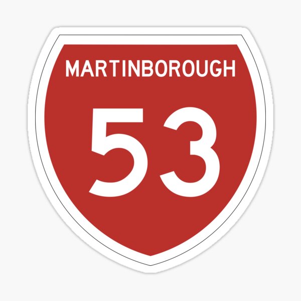 " Martinborough Highway 53" Sticker by Kiwidom | Redbubble