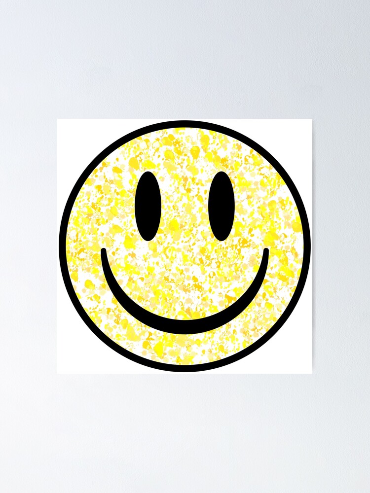 "Splattered Smiley Face" Poster by ajoymoon | Redbubble