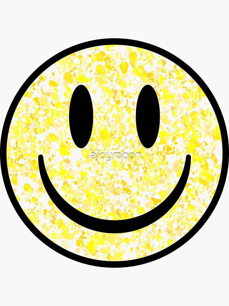 "Splattered Smiley Face" Sticker for Sale by ajoymoon | Redbubble