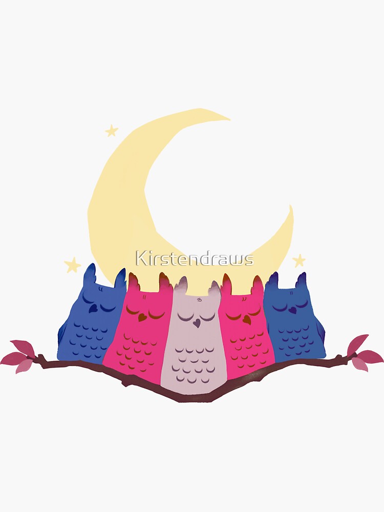 "Trans Owls" Sticker for Sale by Kirstendraws | Redbubble