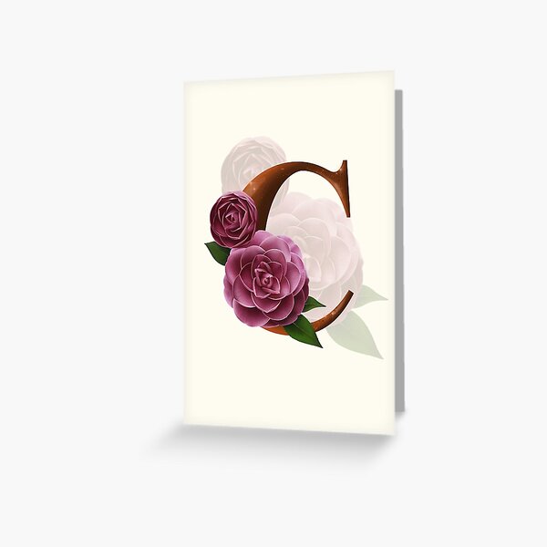 "C letter. Camellia. Flower alphabet." Greeting Card for Sale by ...