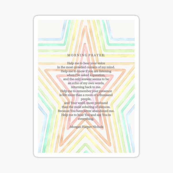 "morning prayer " Sticker for Sale by ashtonhay | Redbubble