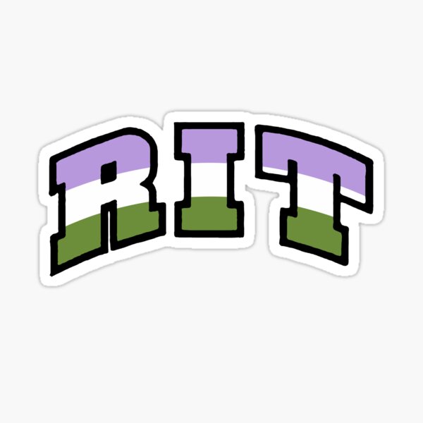"RIT Genderqueer Pride" Sticker by FunCuteDesigns | Redbubble