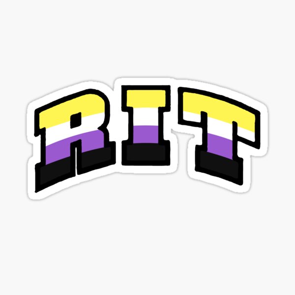 "RIT Non-Binary Pride" Sticker by FunCuteDesigns | Redbubble