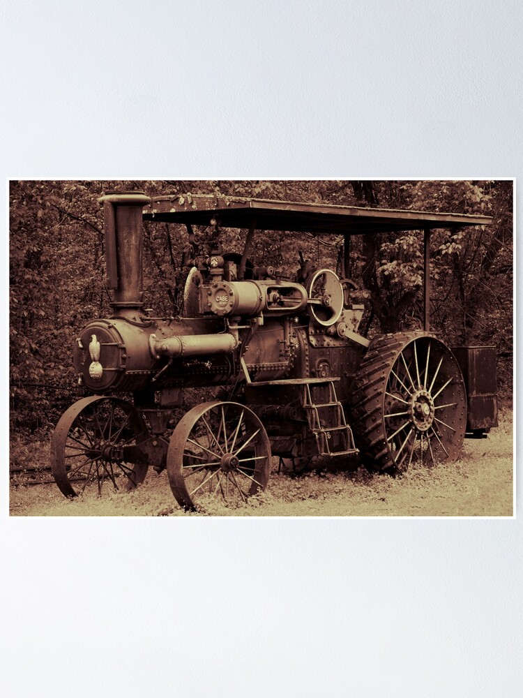 "1923 Case Steam Tractor" Poster for Sale by photokarazy | Redbubble