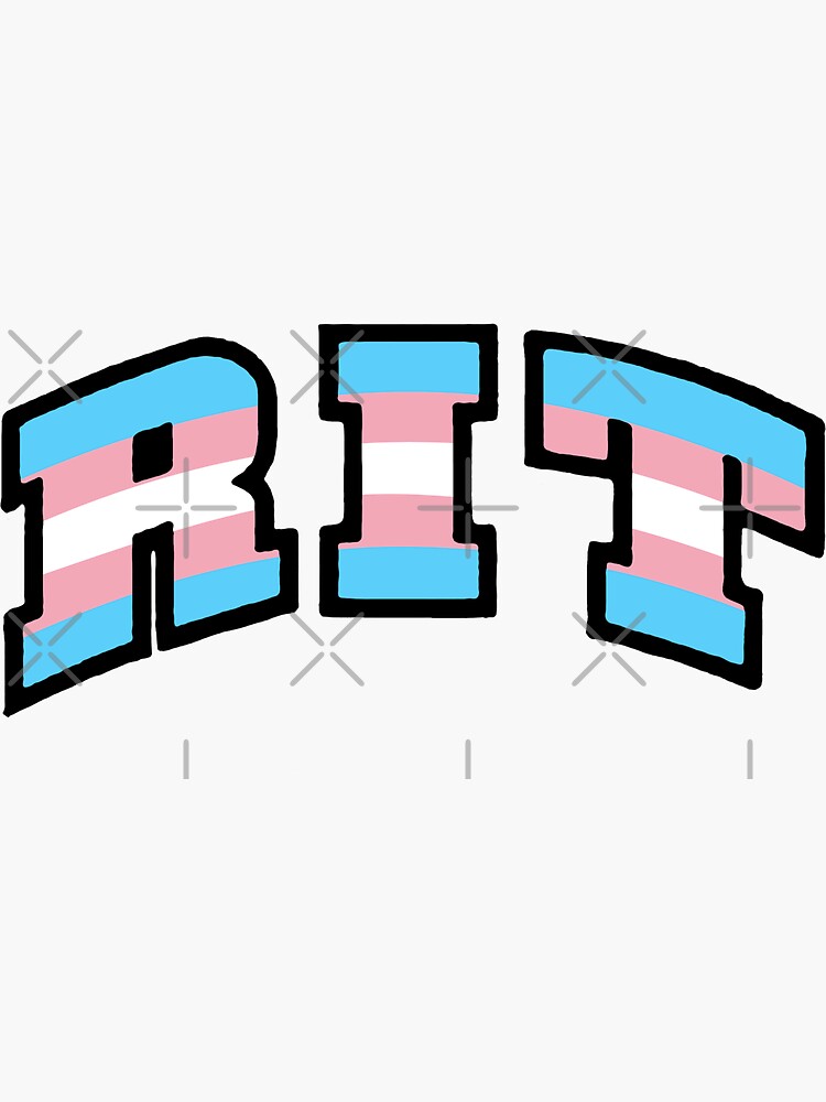 "RIT Transgender Pride" Sticker for Sale by FunCuteDesigns | Redbubble