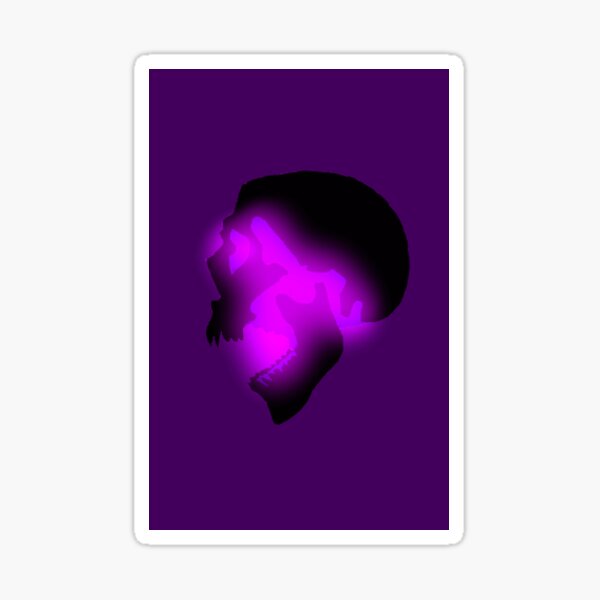 "Purple glow skull" Sticker by Alex0812 | Redbubble