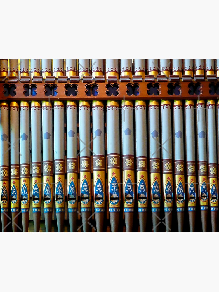 "Colourful organ pipes" Sticker by churchmouse | Redbubble