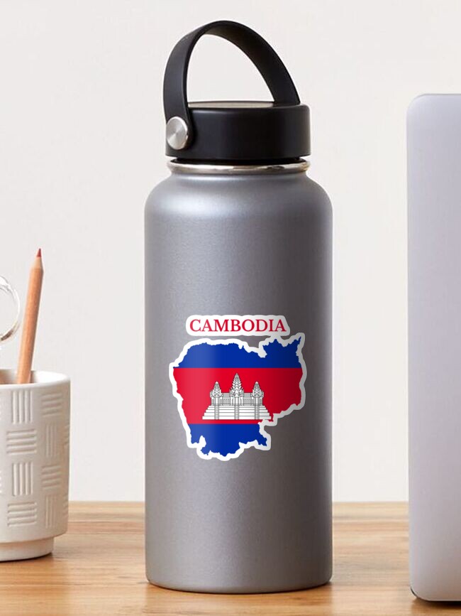 "Cambodia Map Flag" Sticker for Sale by marosharaf | Redbubble