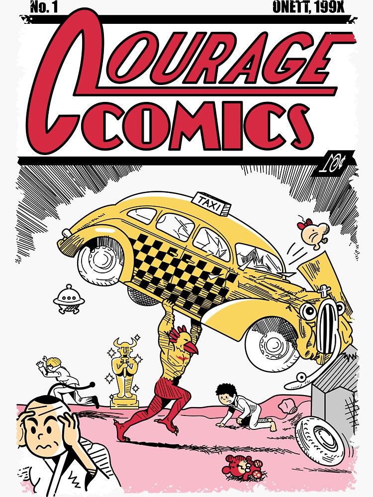 "Courage Comics" Sticker by Haragos | Redbubble