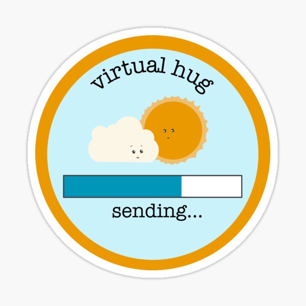 Virtual Hug Stickers | Redbubble