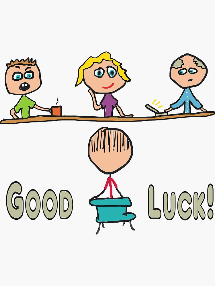 "Good Luck Interview" Sticker for Sale by Mark-Ewbie | Redbubble