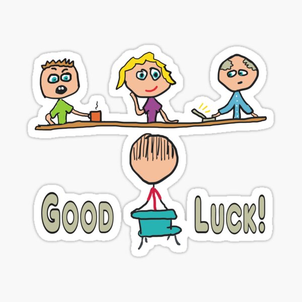 "Good Luck Interview" Sticker for Sale by Mark-Ewbie | Redbubble