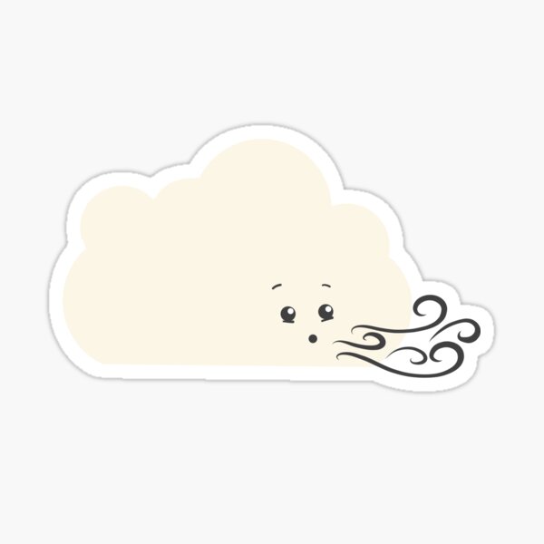 "Gust of Wind" Sticker for Sale by Tilly-Scribbles | Redbubble
