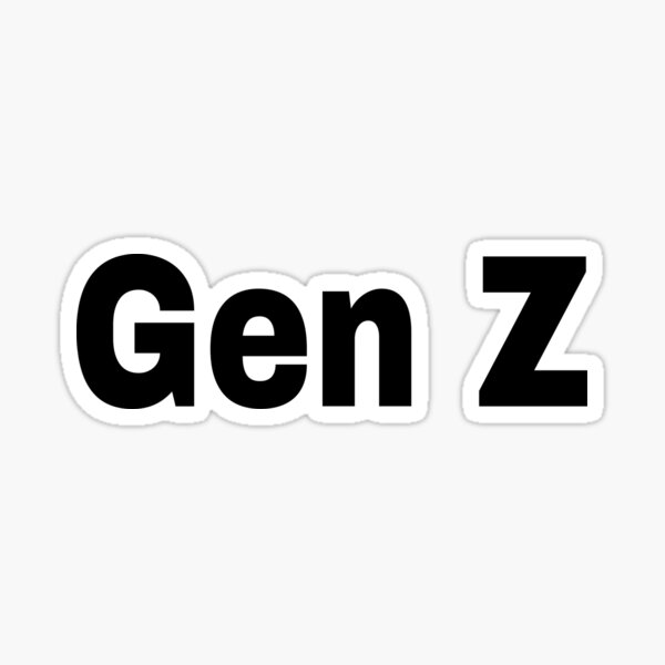 "Gen Z logo" Sticker by Sofiadenisse | Redbubble