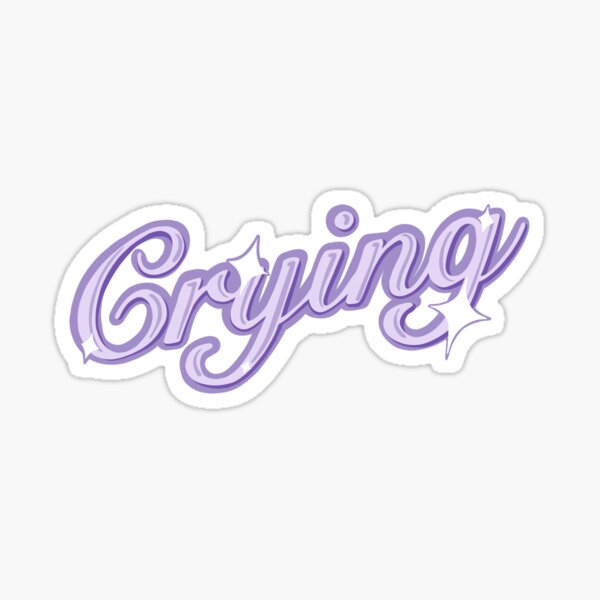 " Crying sparkle lilac" Sticker by SleekSnacks | Redbubble