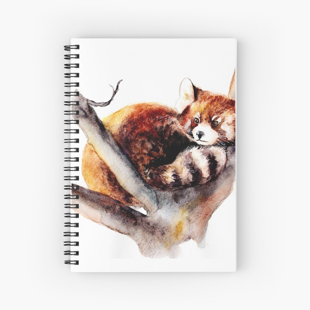 "Red panda" Spiral Notebook for Sale by AnnaShell | Redbubble