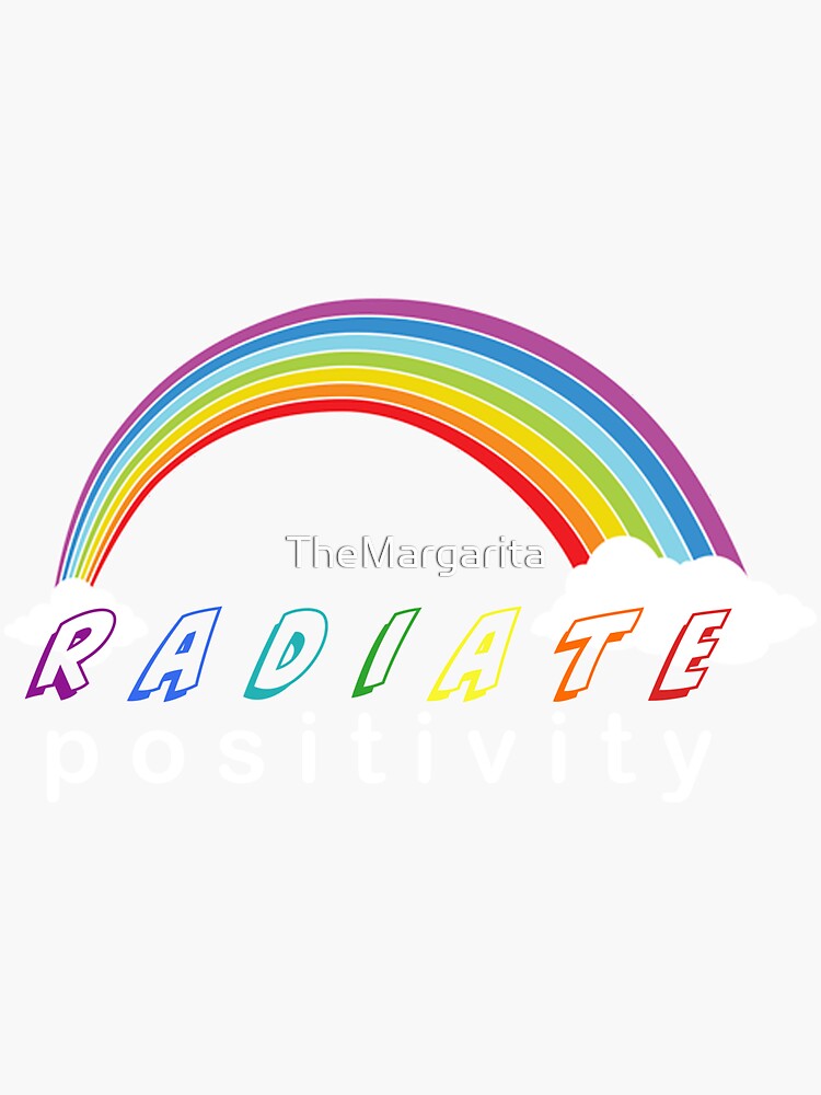 Pegatina «Irradia positividad con arcoiris de colores» de TheMargarita ...