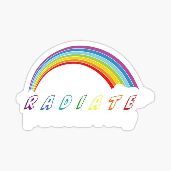 Pegatina «Irradia positividad con arcoiris de colores» de TheMargarita ...