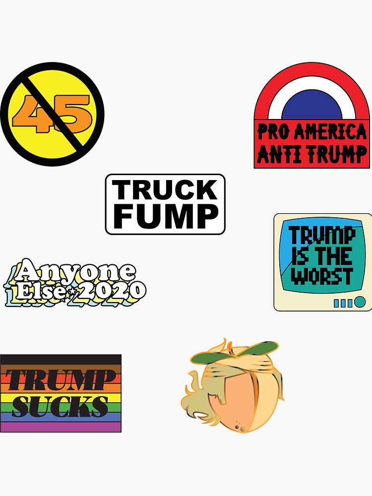 "Anti Trump Sticker Pack B" Sticker for Sale by djkirei | Redbubble
