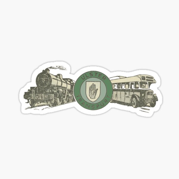 "Ulster Transport. 1940s Style! Bus and Locomotive " Sticker by taspaul ...