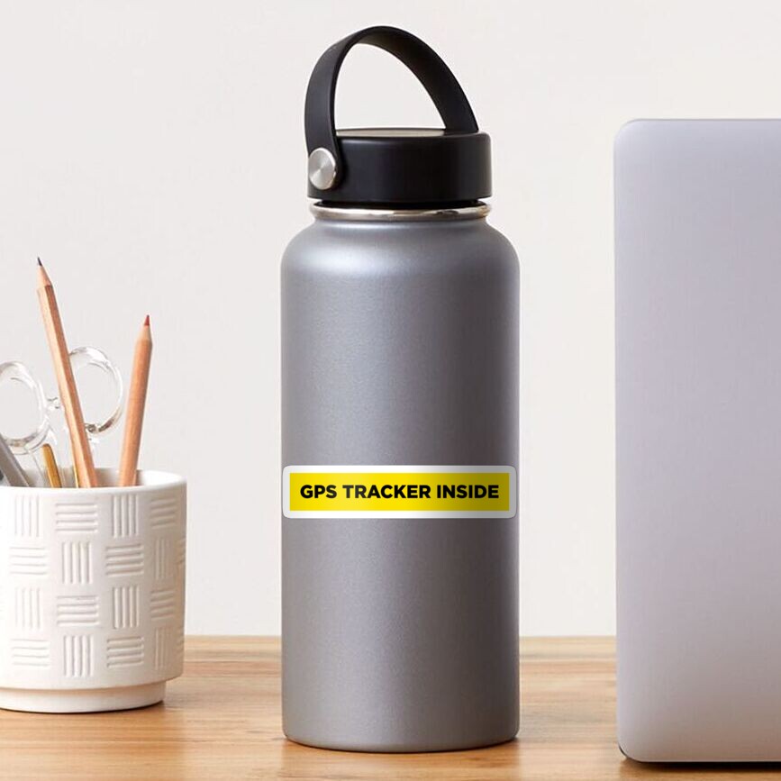 "GPS tracker inside" Sticker by ak37 | Redbubble