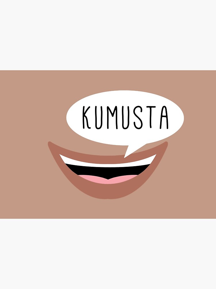 "Kumusta: “Hello, How are You?” in Filipino" Mask for Sale by ...