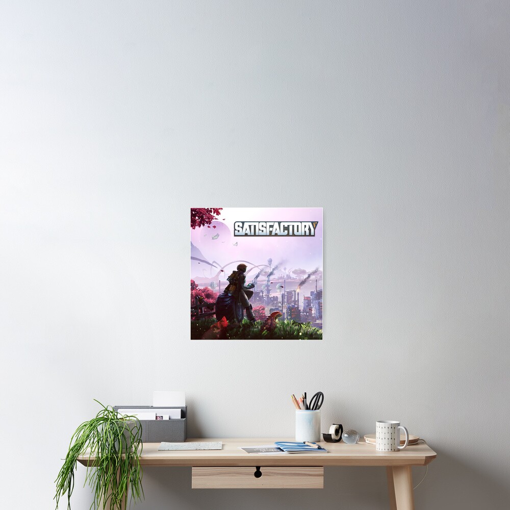 "Satisfactory Game Cover" Poster for Sale by RecordingBlock | Redbubble