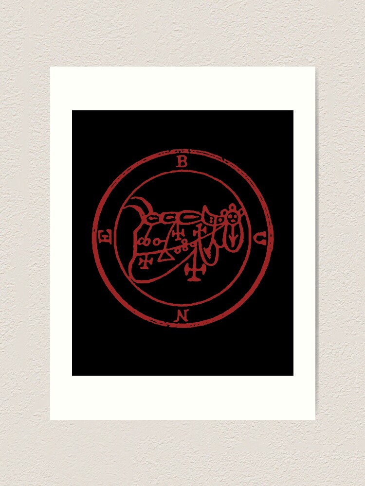 "Bune Sigil Demon Goetia Solomon Grimoire Occult 666" Art Print by ...
