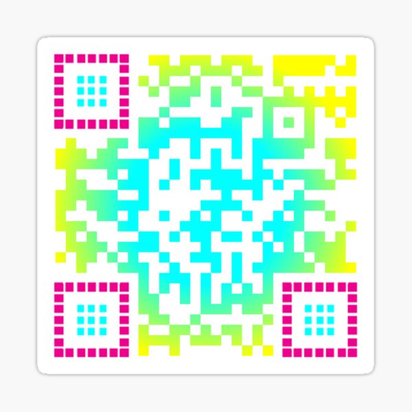 "QR CODE beautiful design for you" Sticker for Sale by 1Digitallife ...
