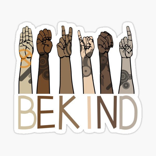 "be kind sign language" Sticker by CarltonSnow | Redbubble