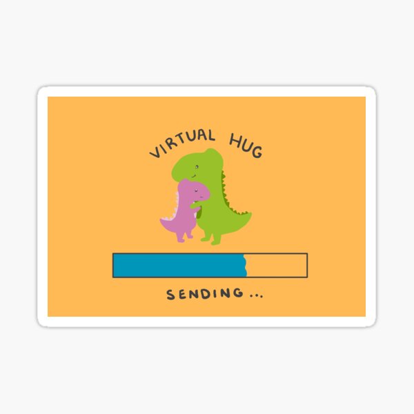 Virtual Hug Stickers | Redbubble