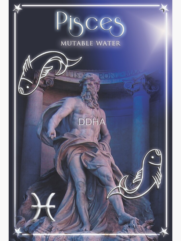"Pisces Mutable Water" Sticker for Sale by DDHA | Redbubble